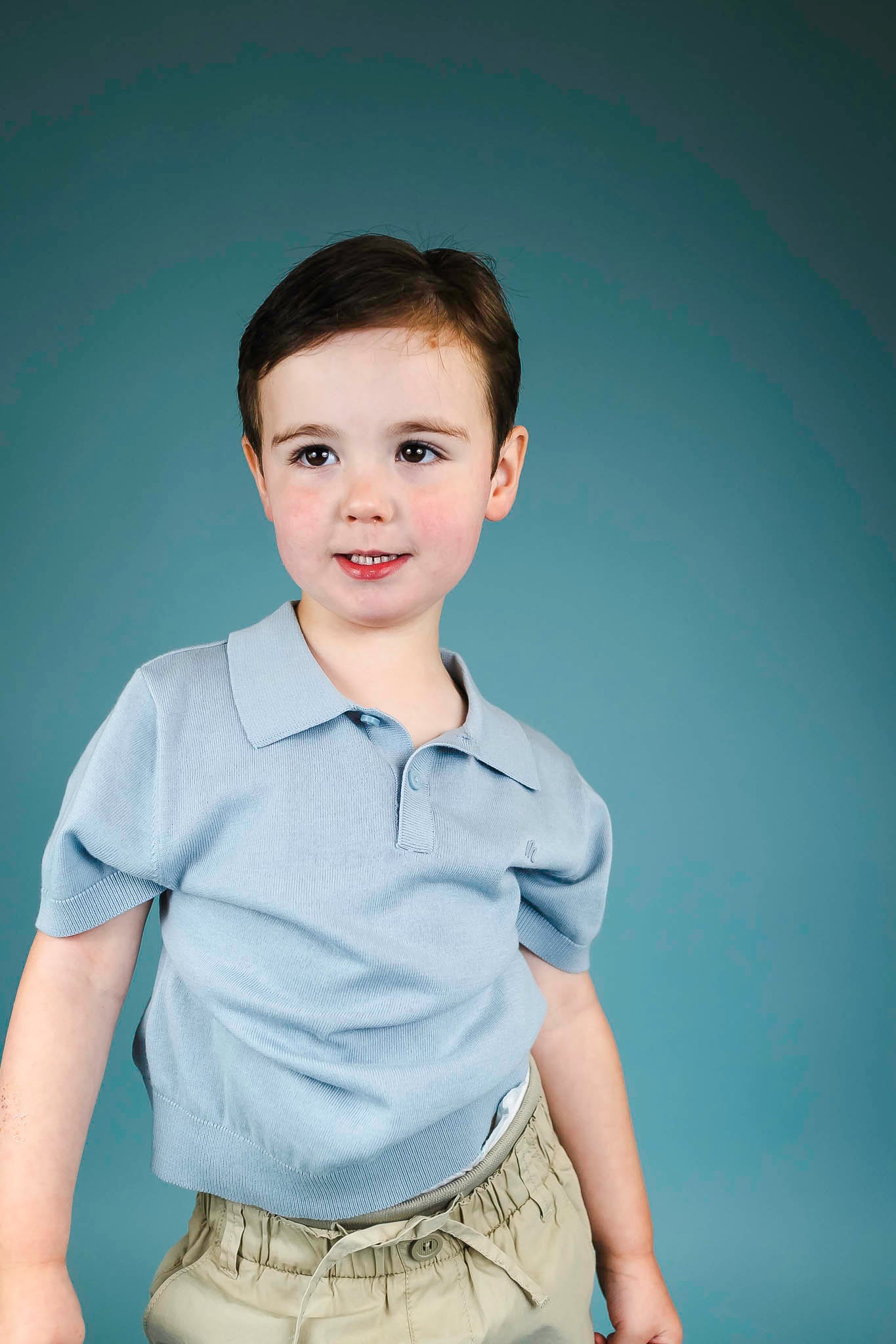 Baby Blue Sweat Polo (Boy) – Bowfish Kids
