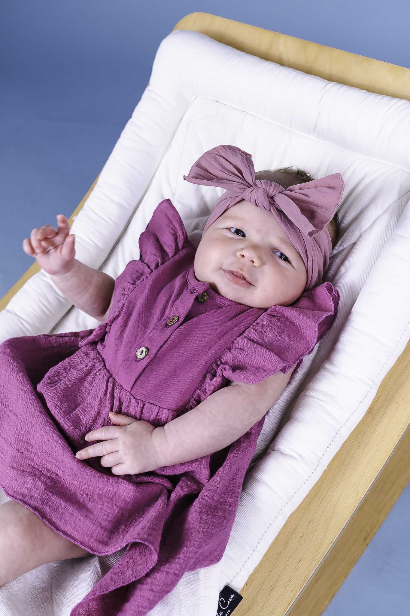 Bright Pink Ruffle Sleeve Dress (Baby Girl) – Bowfish Kids