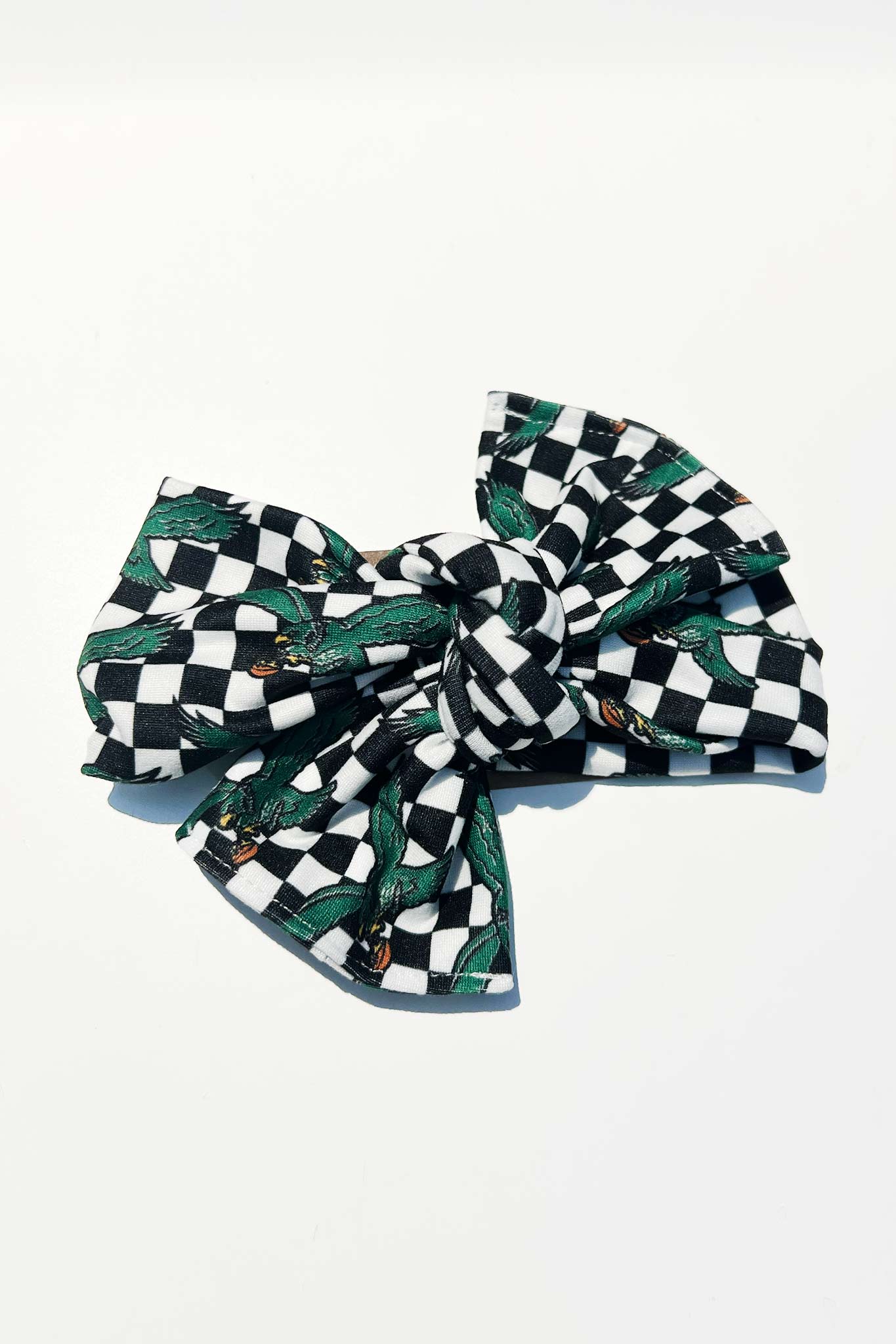 Eagles Checked Knotted Headband (Baby Girl) – Bowfish Kids