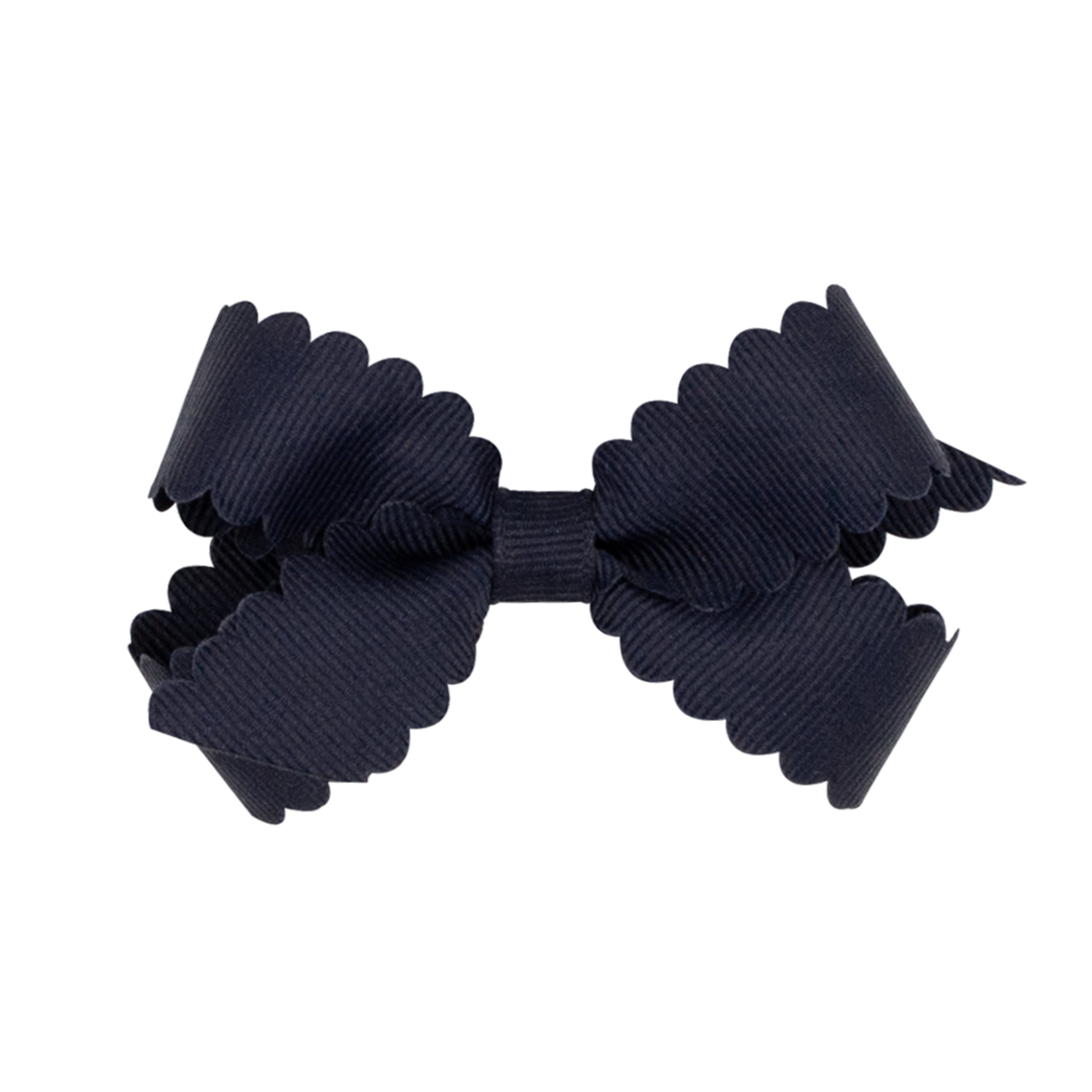 NVY Medium Scallop Edge Bow – Bowfish Kids